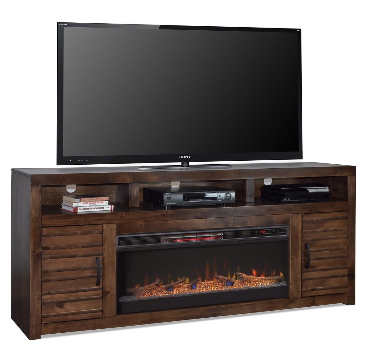 Slope 78" Fireplace TV Console — The Big Screen Store